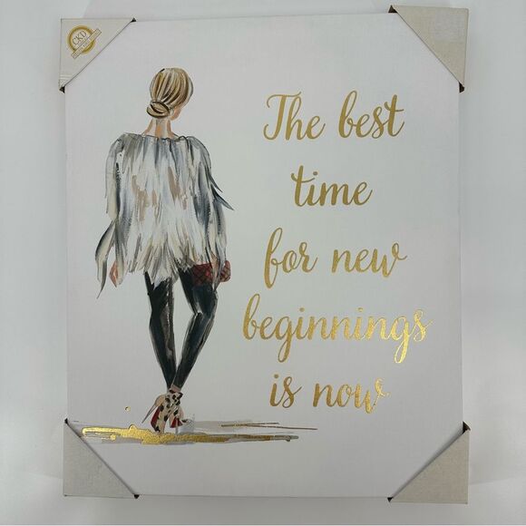 Wall Decor | Colleen Karis Designs The Best Time For New Beginnings Is Now Wall Picture New ...